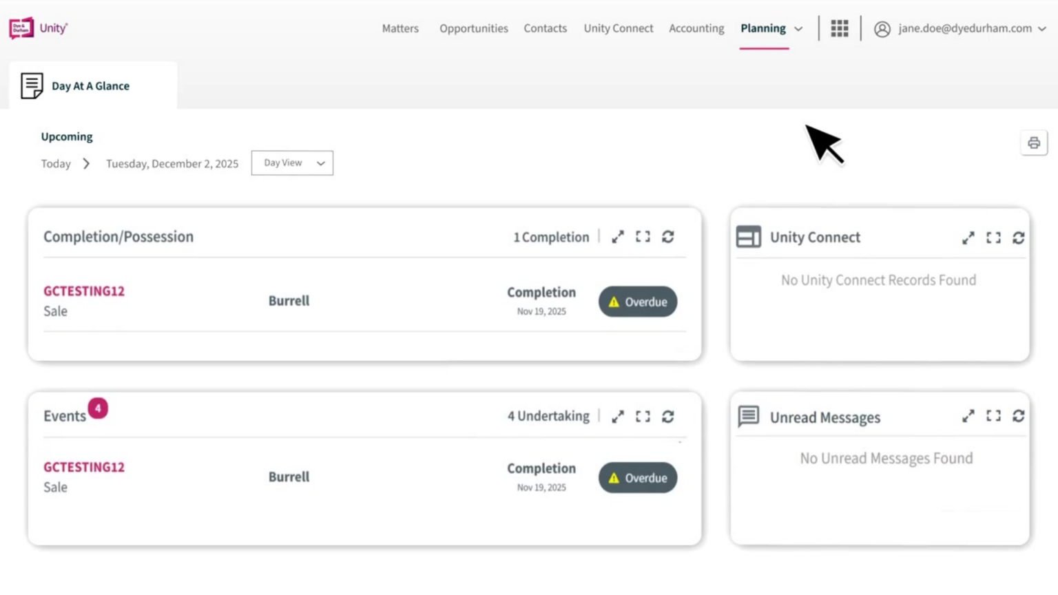 Unity® - Comprehensive Practice Management from Dye & Durham