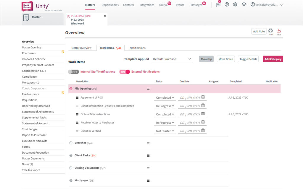 Unity® - Comprehensive Practice Management from Dye & Durham